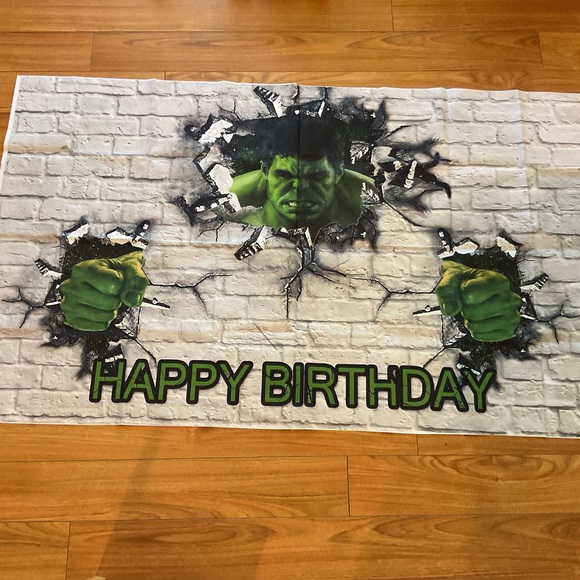 Party Supplies | Green Hulk Happy Birthday Banner | Poshmark